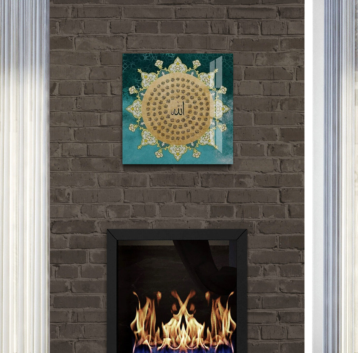 Glass 99 Names of Allah Islamic Wall Art, Tempered Glass Muslim Home ...